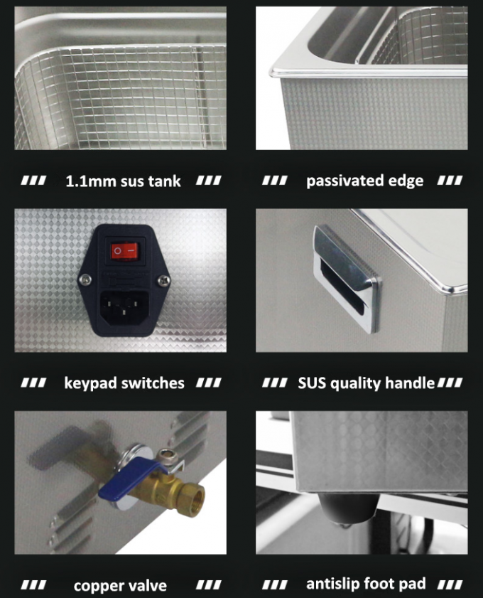 3l 120w 음파 초음파 세탁기술자 실험실 조정가능한 치과 병원 사용 힘